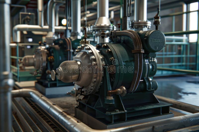 A Collection of Pipes and Valves Inside a Building Stock Image - Image ...