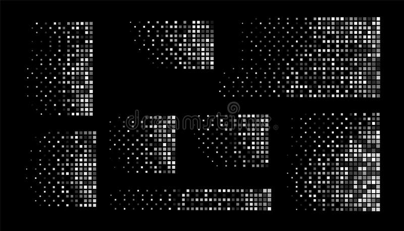Collection of Pixilated Mosaic Pattern Banner with Motion Effect Stock ...