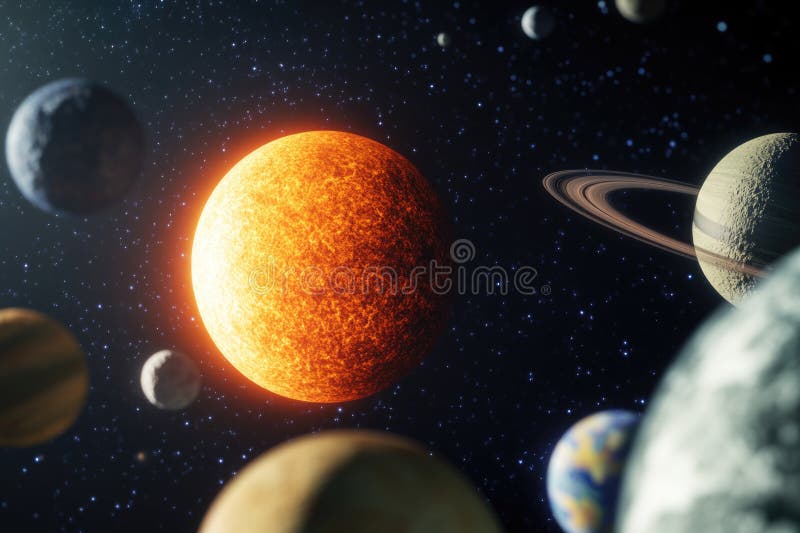 A Collection of Planets Orbiting Around the Sun, Perfect for ...