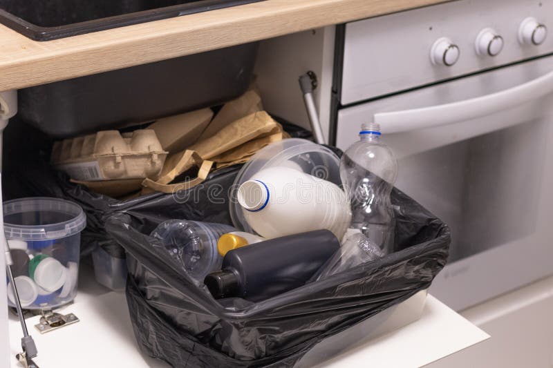 Collection of Plastic for Recycling at Home. Collection of Secondary ...