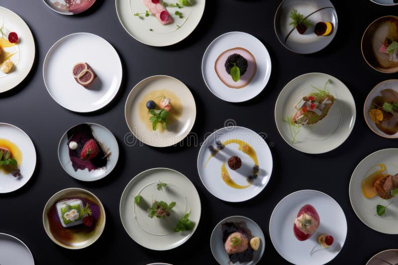 A Collection of Plates, Each Showcasing a Different Culinary Creation ...