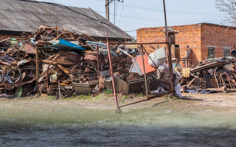 Collection Point for Scrap Metal, Civilization Waste Stock Image ...