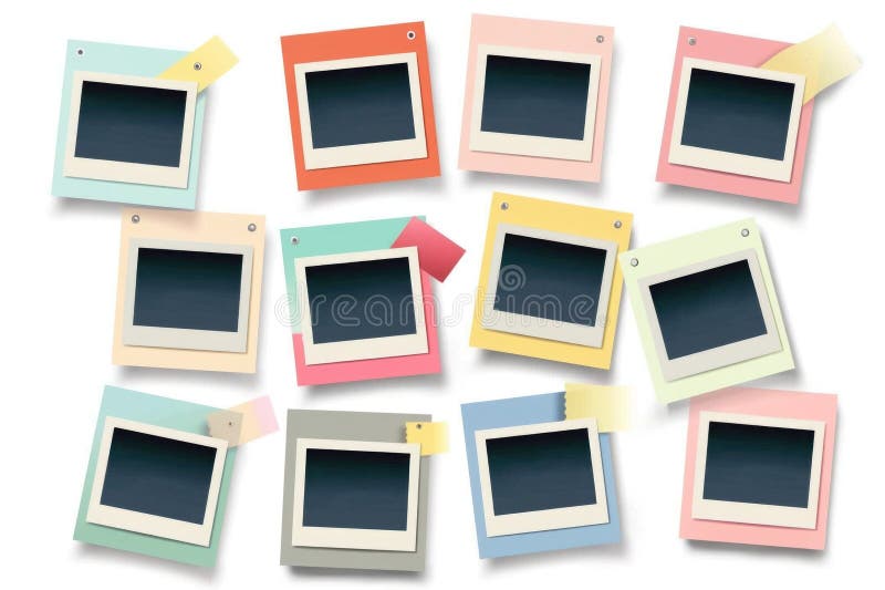 Collection of Polaroid Frames on a Clean Background, Ideal for ...