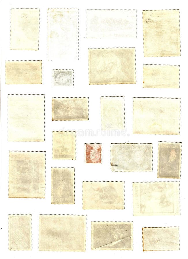 Collection of post stamps stock photo. Image of blank - 10662404