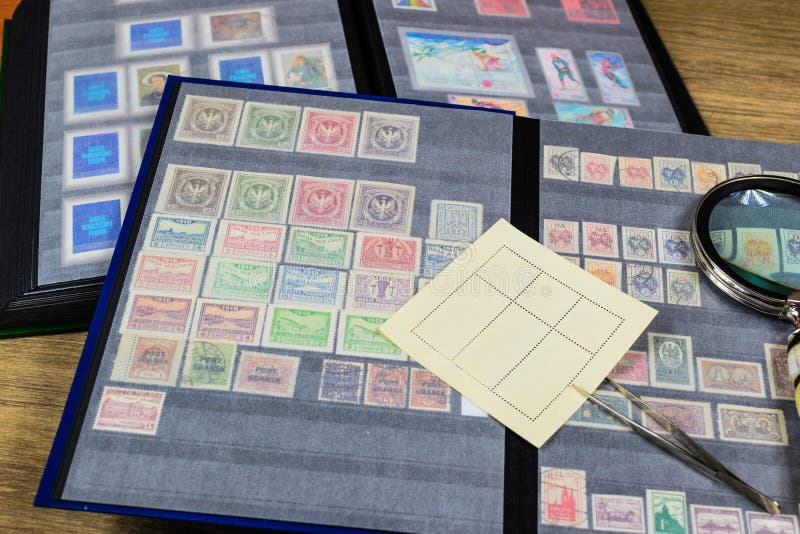 Collection of Postage Stamps Editorial Photography - Image of classer ...