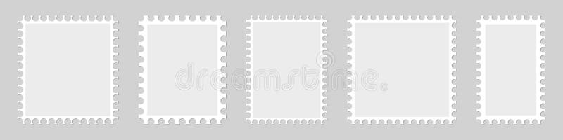 Collection of Postage Stamps Template, Blank. Vector Illustration Stock ...