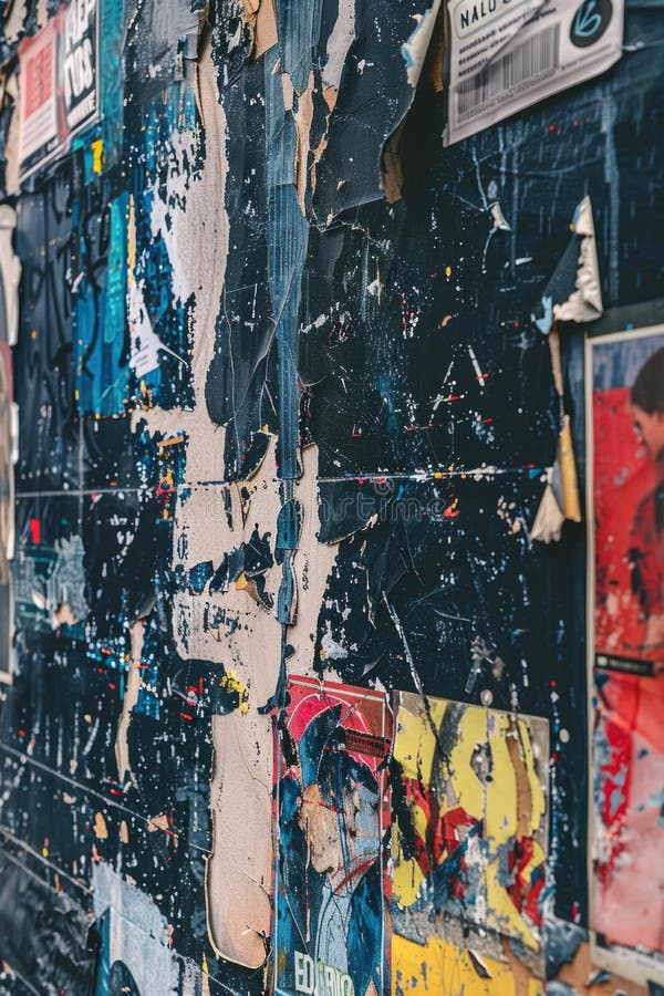 A Collection of Posters Displayed on a Building Wall. Suitable for Advertising or Urban Themes ...