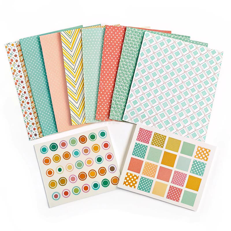 Pre-made Scrapbook Kit Collection with Papers and Stickers Stock ...