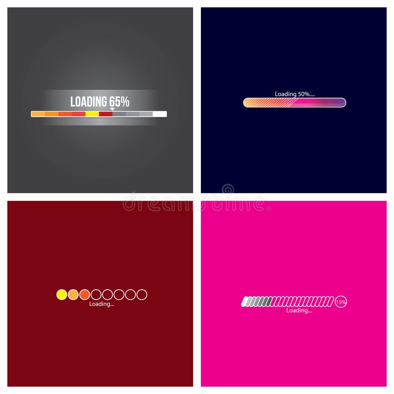 Collection of Preloaders. Vector Illustration Decorative Design Stock ...