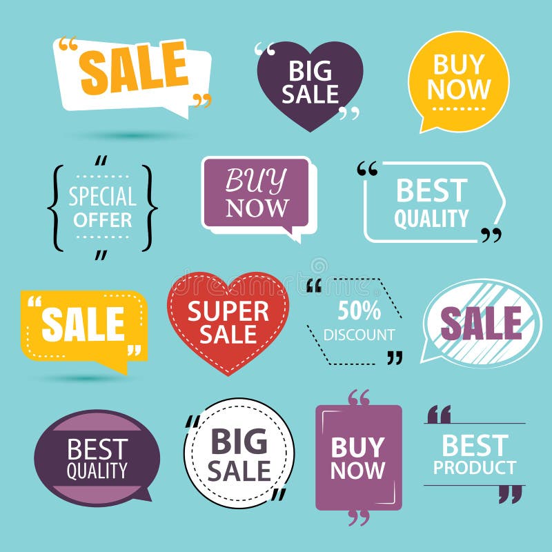 Collection of Premium Promo Sale Stickers. Stock Vector - Illustration ...