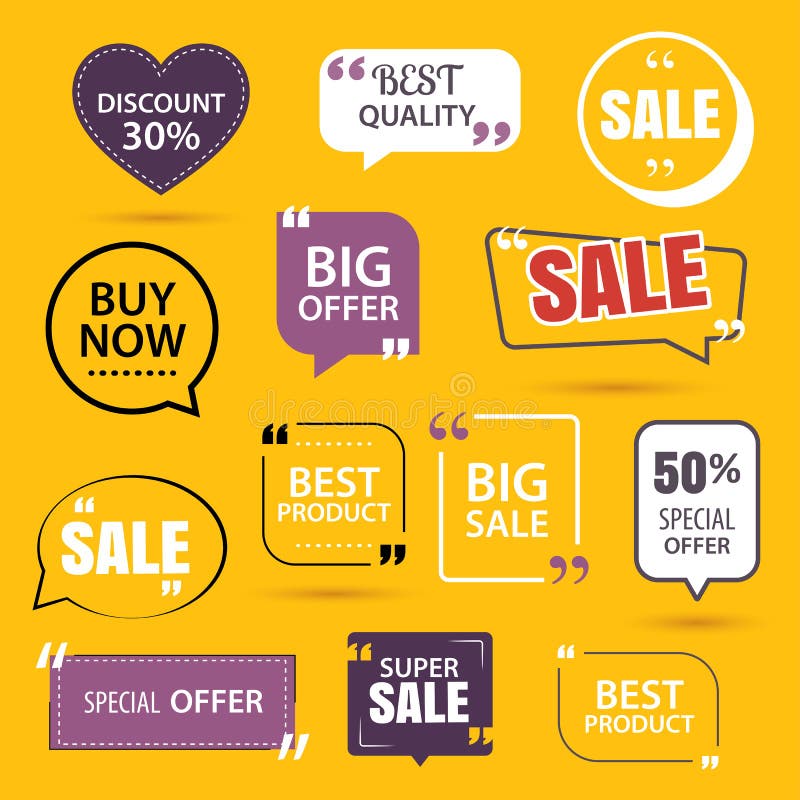 Collection of Premium Promo Sale Stickers. Stock Vector - Illustration ...