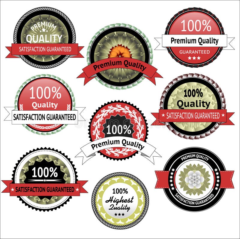 Retro Finest Quality Labels and Stickers Stock Vector - Illustration of ...