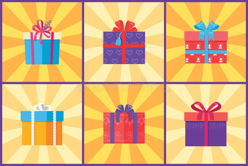 Collection of Present Packages Surprises Vector Stock Vector ...