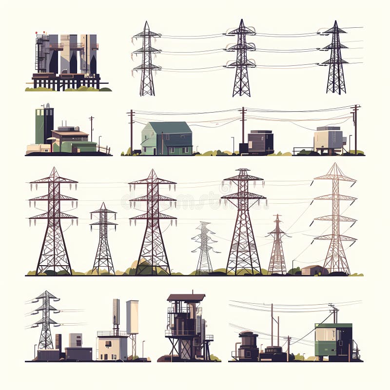 Tower Types Vector Illustration Stock Illustrations – 453 Tower Types ...