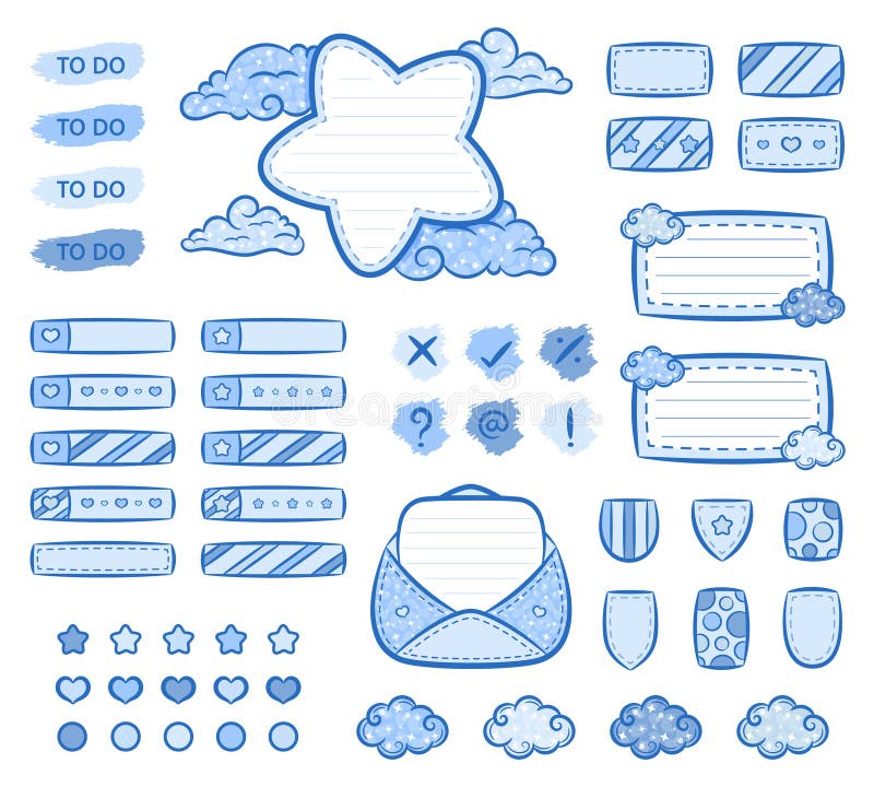 Collection of Printable Frame Notes with Stickers Planners and Notes ...