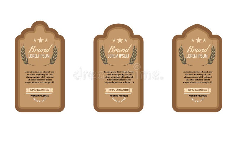 Collection of Printable Label Badges Template. Vector Illustration ...