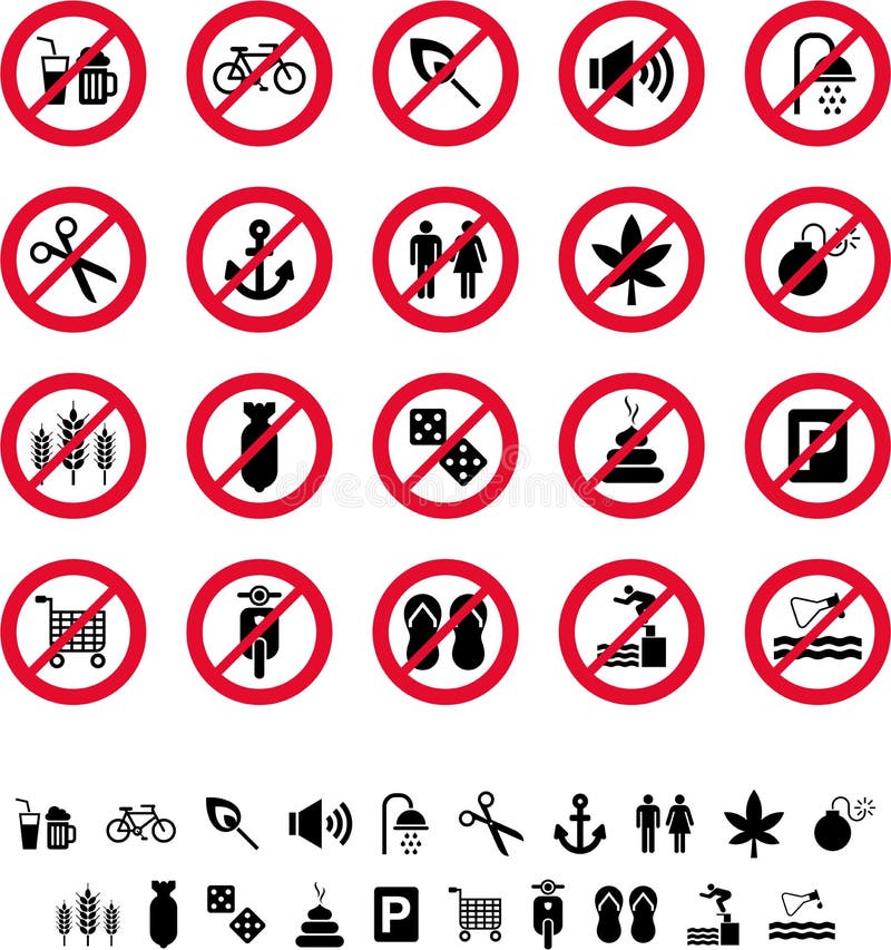 No Signs stock vector. Illustration of components, background - 18973233