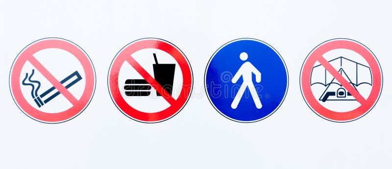 Collection of Prohibition Signs Stock Image - Image of match, real ...