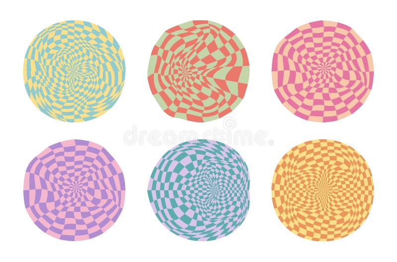 Psychedelic Checkerboard Poster Stock Vector - Illustration of groovy ...