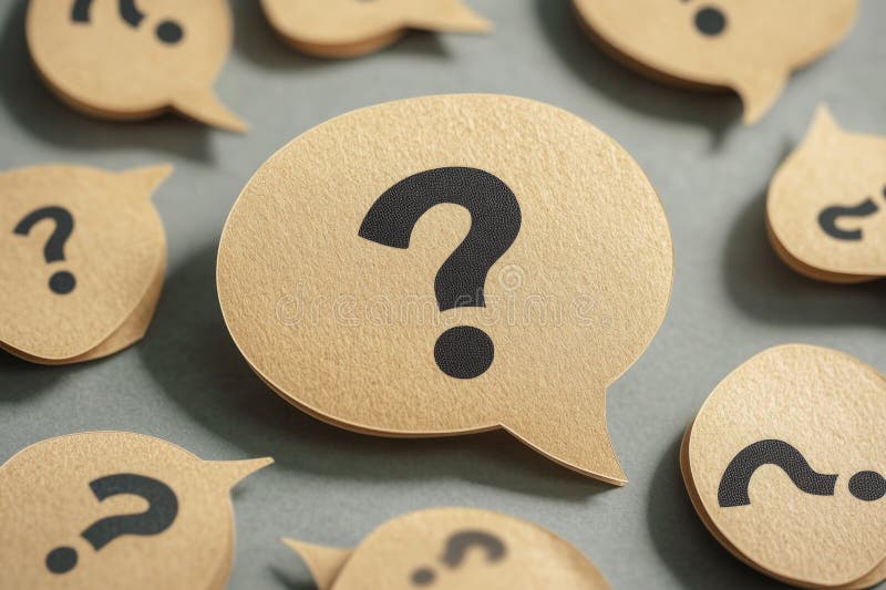 Question Marks on Cardboard Stock Photo - Image of thinking ...
