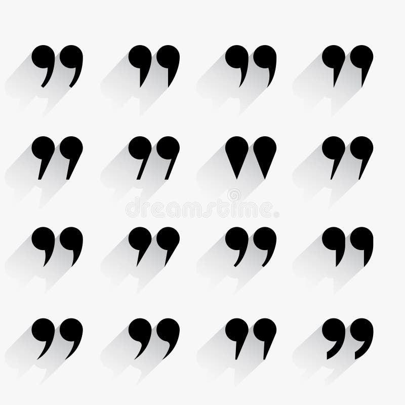 Collection of Double Inverted Comma Mark Background Design Stock ...