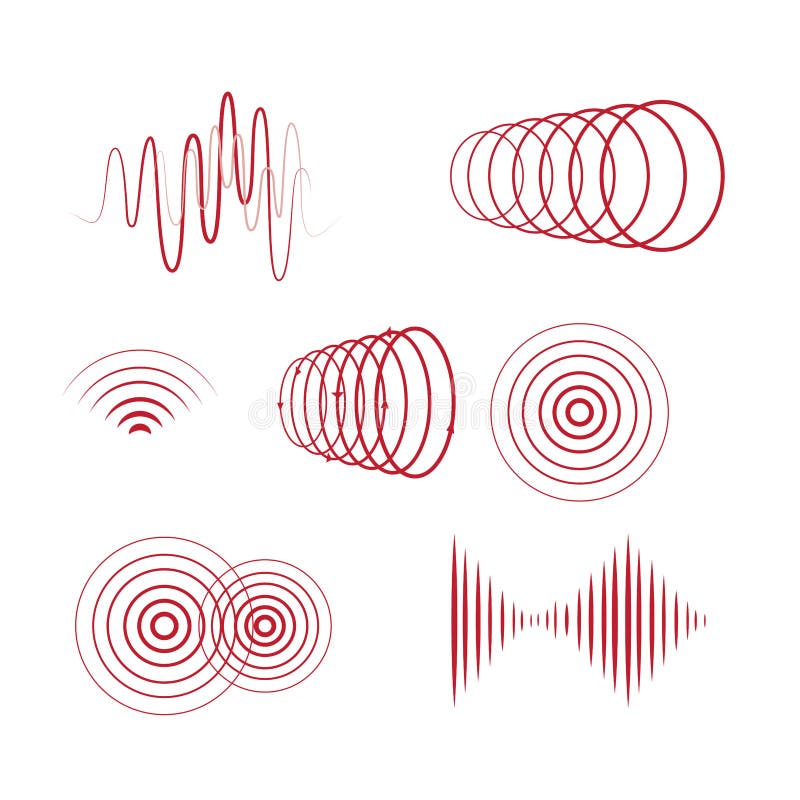 Collection radio wave stock vector. Illustration of wave - 269277630