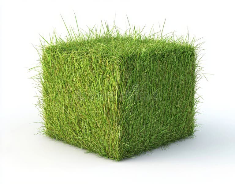 Collection of Realistic Grass Cubes Featuring Natural Textures and ...