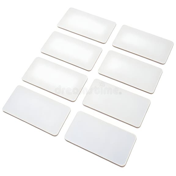 Collection of Rectangular Blank Stickers Isolated on White Background ...