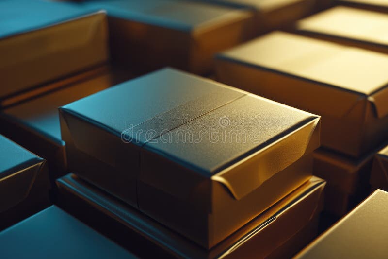 A Collection of Rectangular Boxes Stacked on Top of Each Other, Often ...