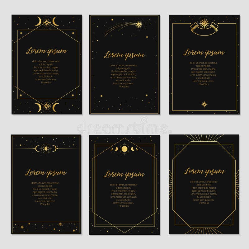 Collection of Rectangular Card Designs Stock Vector - Illustration of ...