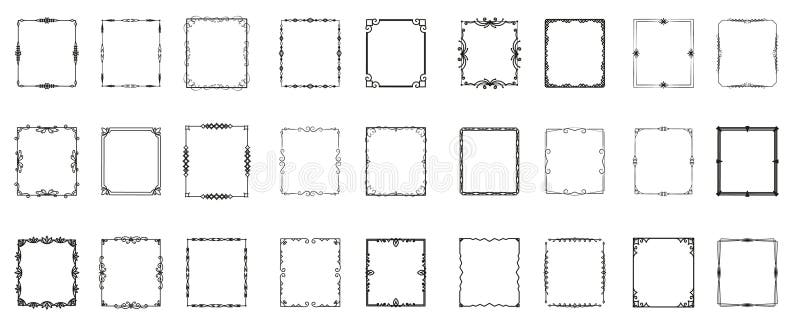 Collection of Rectangular Frames Stock Vector - Illustration of ...