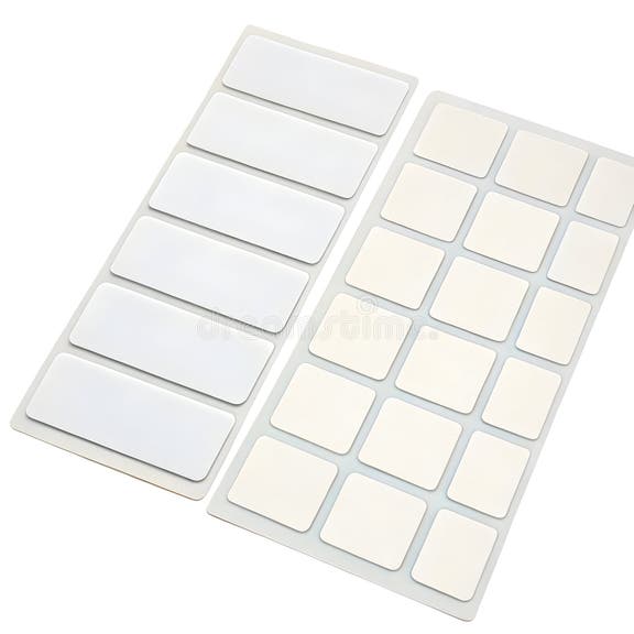 Collection of Rectangular-shaped Blank Stickers on Transparent ...