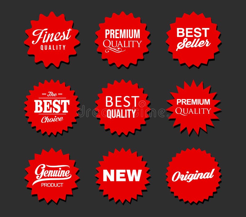 Collection of Red Badges and Labels Modern Super Sale Style Stock ...