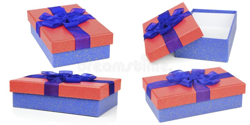 Red and blue gift boxes stock photo. Image of seasonal - 29947338