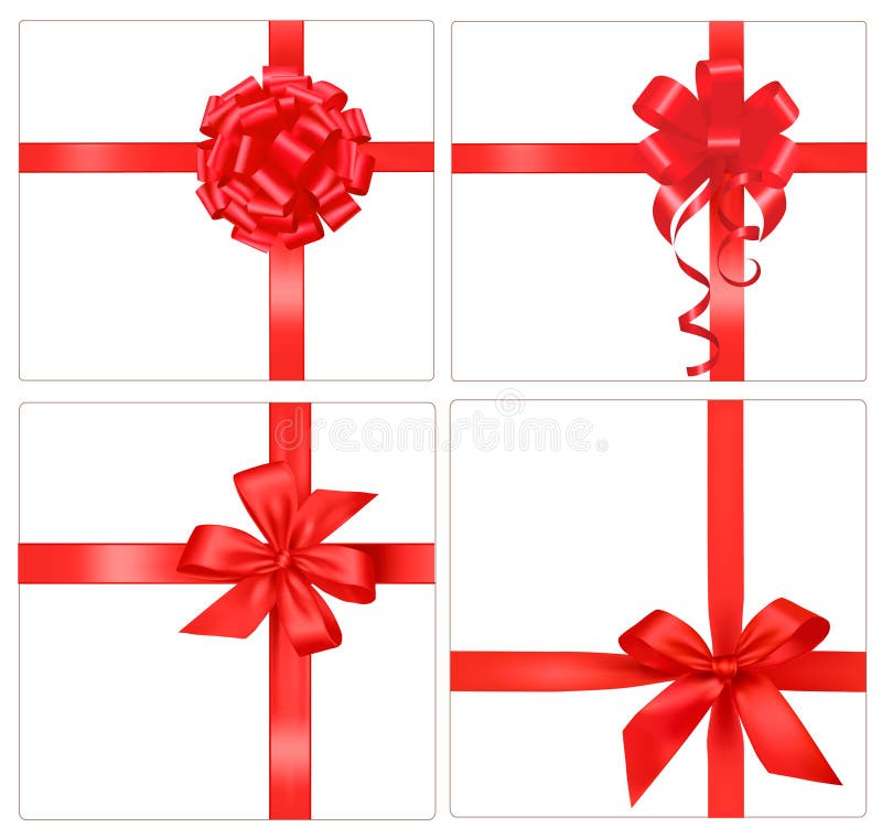 Three Presents, Ribbons, Bows Stock Vector - Illustration of present ...