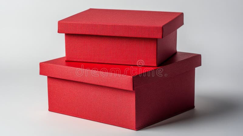 A Collection of Red Carton Boxes is Striking when Perfectly Isolated on ...