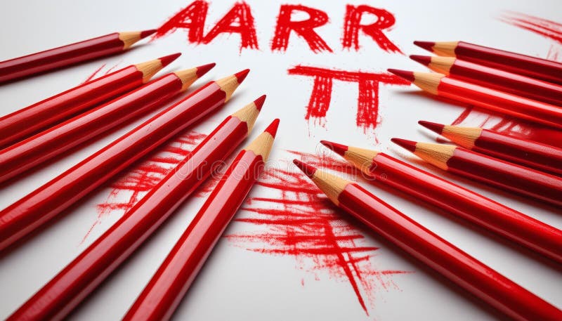 A Collection of Red Coloured Pencils Arranged Around Bold, Red ...