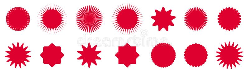 Red Geometric Shape Varieties Stock Vector - Illustration of graphic ...