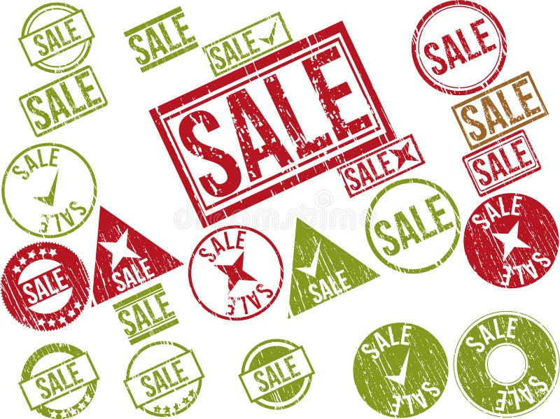 Collection of 22 Red Grunge Rubber Stamps with Text Stock Vector ...
