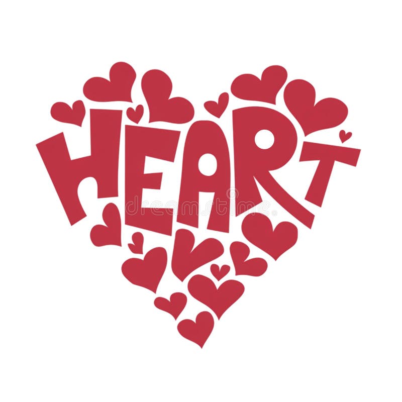 A Collection of Red Hearts Forms the Shape of a Larger Heart, with the ...