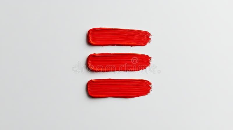 A Collection of Red Marker Paint Textures, with Strokes Isolated on a ...