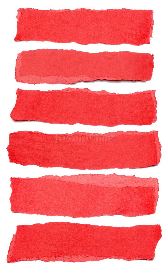 Collection of Red Paper Tears Stock Photo - Image of texture, space ...