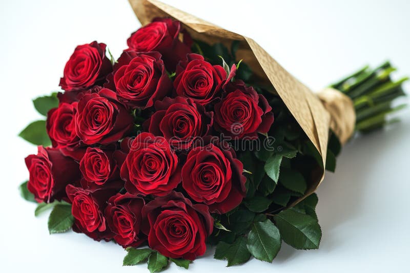 A Collection of Red Roses Arranged on a White Surface Stock Photo ...