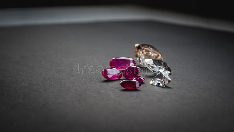 Collection of Red Ruby and Topaz, Precious Stones for Jewellery on ...