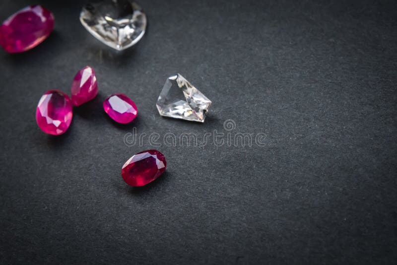Collection of Red Ruby and Topaz, Precious Stones for Jewellery on ...