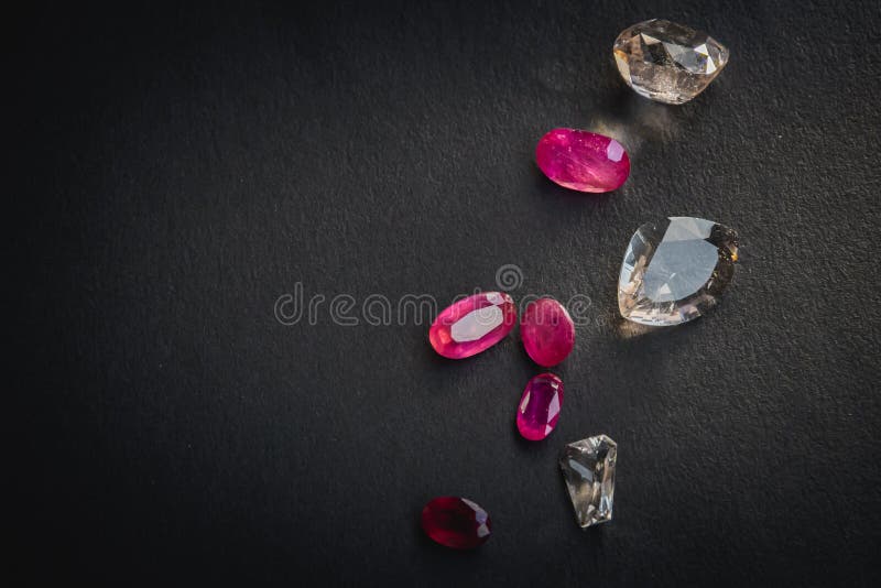 Collection of Red Ruby and Topaz, Precious Stones for Jewellery on ...