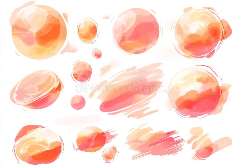 Collection of Red Watercolor Strokes for Design, Background Clipart ...
