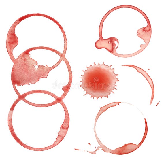 Collection of Red Wine Stains Stock Image - Image of copyspace, splat ...