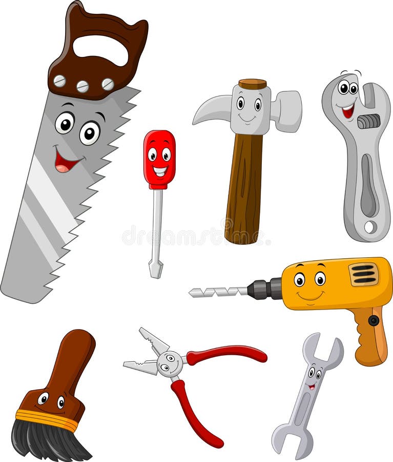 Collection of Repair Tool Cartoon Stock Vector - Illustration of ...