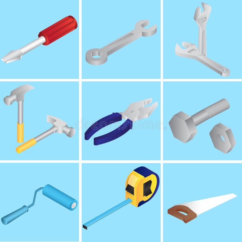Repairing Tools for Computer Equipment Stock Illustration ...